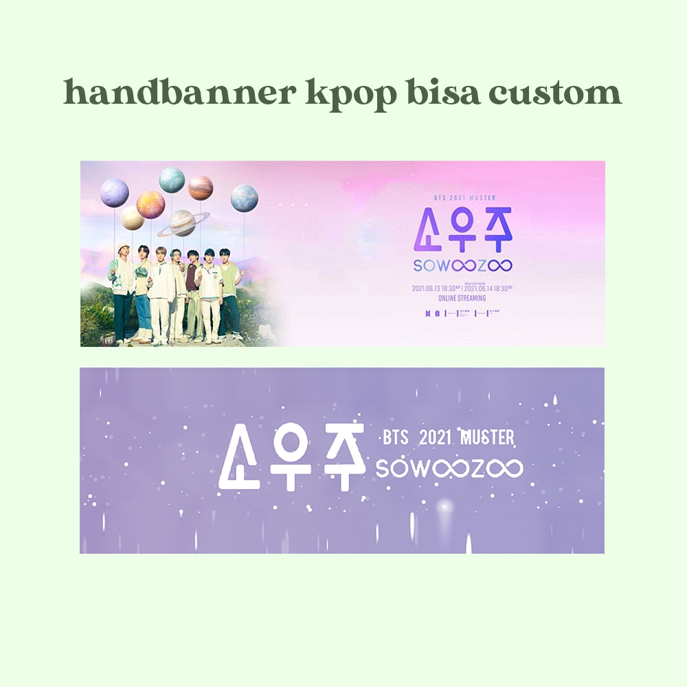Kpop 1 And 2 Side Member Hand Banner | Hand Banner Can Be Custom | Kpop ...