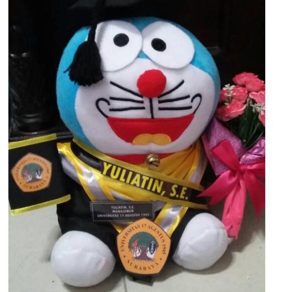 Doraemon Laughing Graduation Doll Complete 32cm | Shopee Singapore