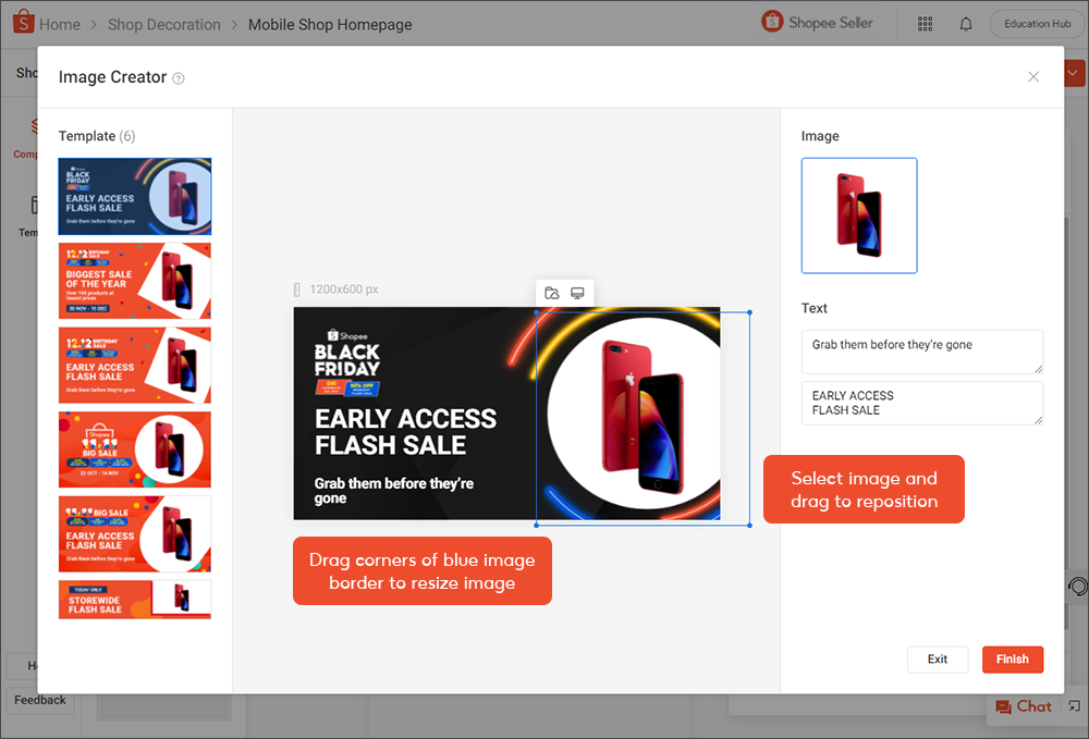 Creating your own banner | Shopee MY Seller Education Hub
