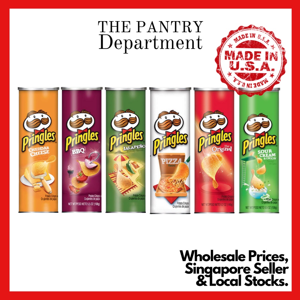 Pringles USA Assorted 4x158g | Shopee Singapore