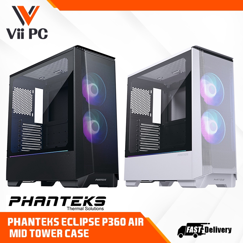 Phanteks Eclipse P360 Air Mid Tower Case, Tempered Glass, DRGB (Satin ...
