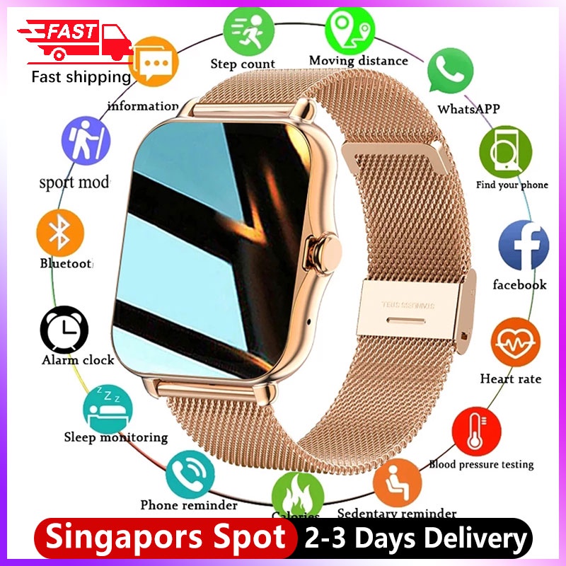 Smart Watch Women Men 1.69" Full Touch Screen Ladies Bluetooth Call ...