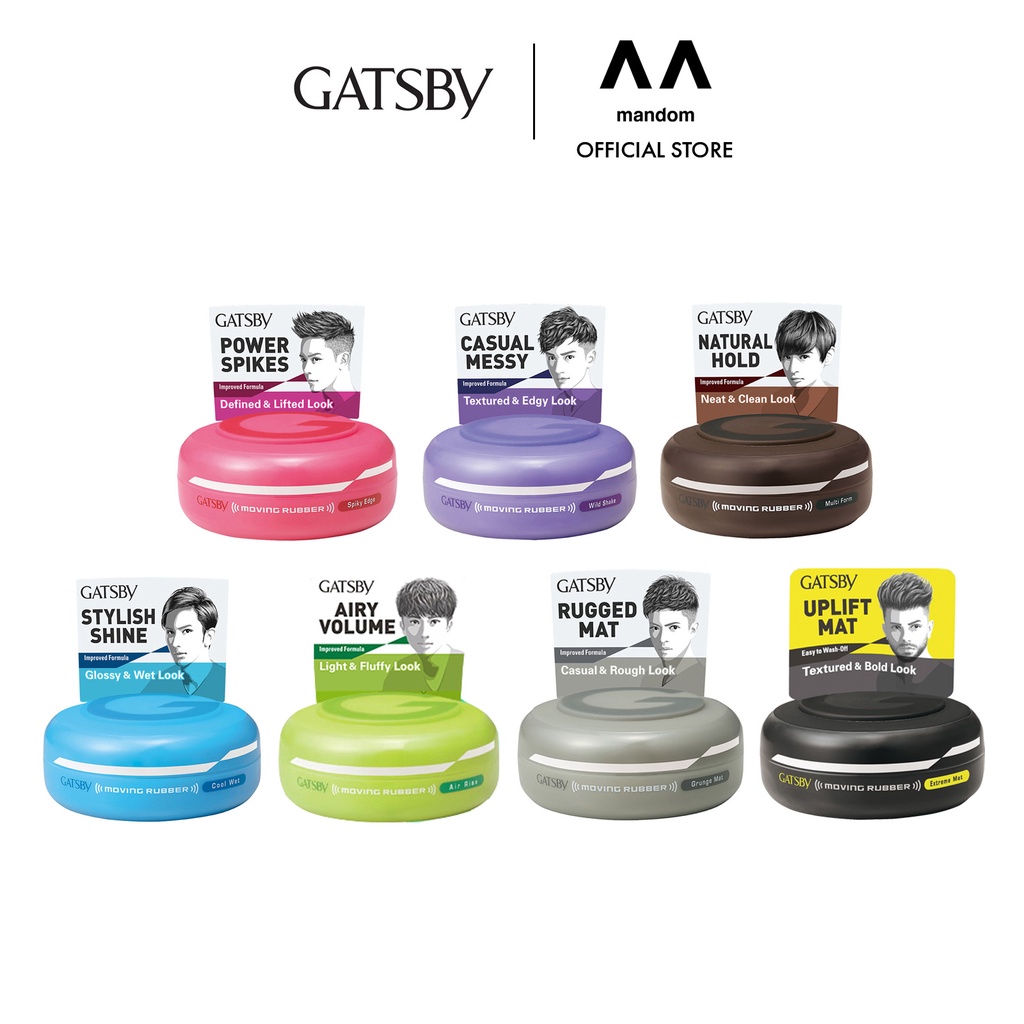 GATSBY Moving Rubber Hair Wax Series (80g) | Shopee Singapore