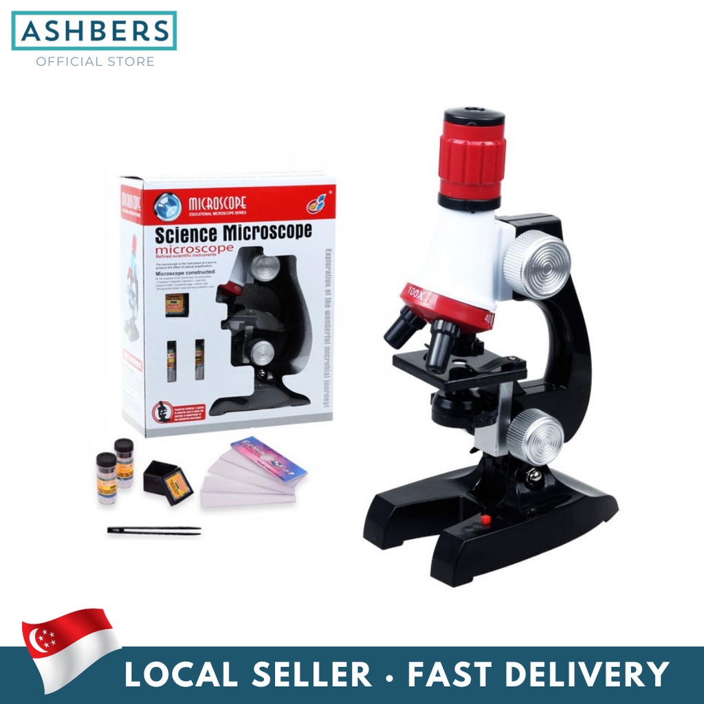 Science Kits for Kids Beginner Microscope with LED 100X 400X and 1200X ...