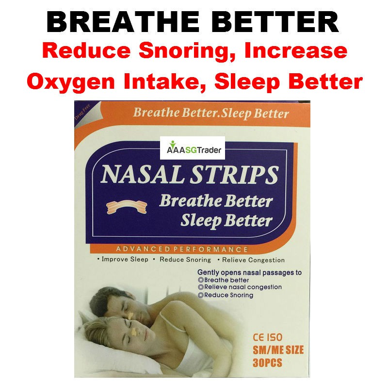 30 Strips x Breathe Better Sleep Better Nasal Strip Anti Snore Sleep ... 30 Strips x Breathe Better Sleep Better Nasal Strip Anti Snore Sleep ...