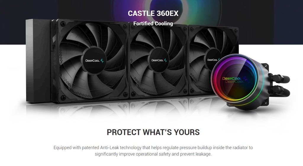 Deepcool Castle 360EX AIO, 360mm Radiator, ARGB XL Pure Copper CPU ...