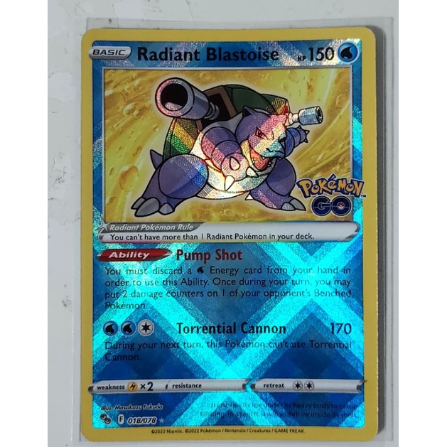 Pokemon GO radiant blastoise card | Shopee Singapore