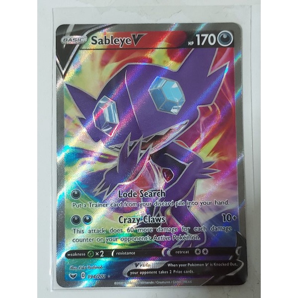 Pokemon sableye V full art sword and shield card | Shopee Singapore