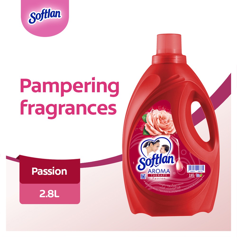 Softlan Aroma Therapy Passion (Red) Fabric Softener 2.8L | Shopee Singapore