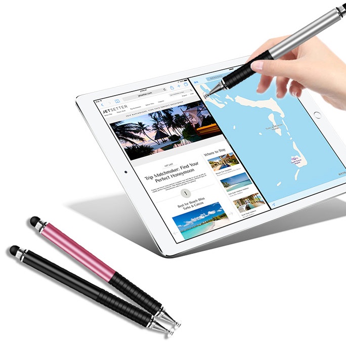 2 in 1 Touch Pen Multifunction Stylus Fine Point Round Thin Tip Stylus ...