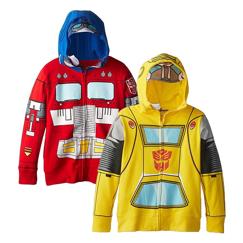 Boys Transformers Optimus Prime Bumblebee Hoodie Costume Hooded Zip ...
