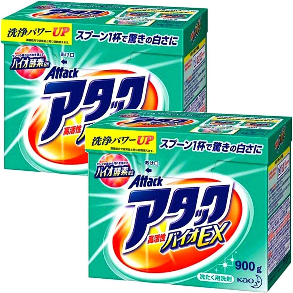 Kao Attack BioEX Detergent Net Wt.0.9kg (2 Pack) Top Quality From Japan ...