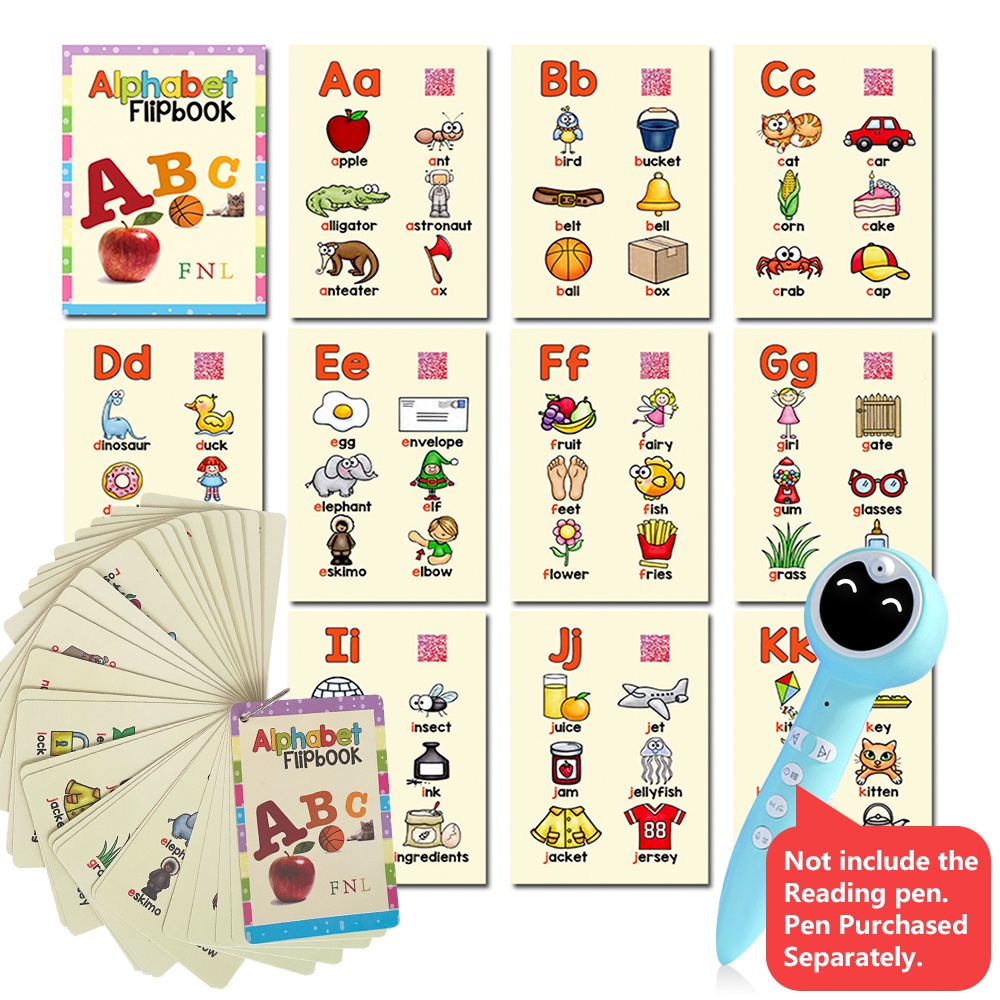English Flashcards Learning ABC 26 Letters Alphabet Educational Toys ...
