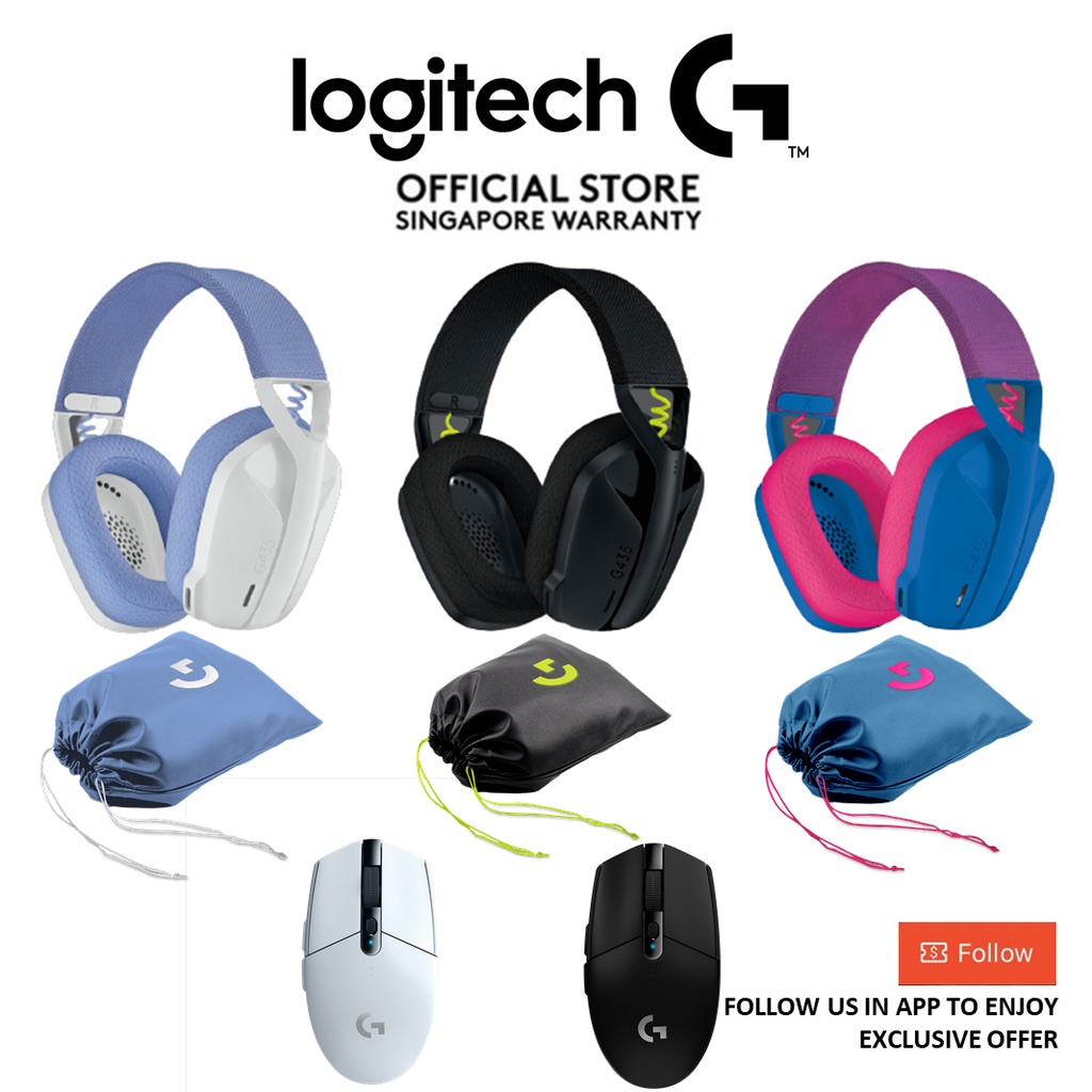 Logitech G435 Lightspeed & Bluetooth Wireless Lightweight Gaming ...