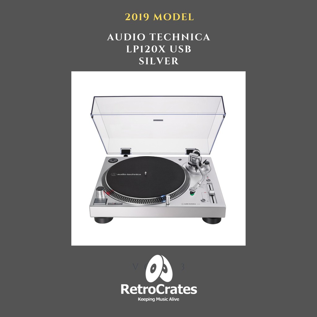 Audio-Technica AT-LP120X Turntable (Silver) | Shopee Singapore