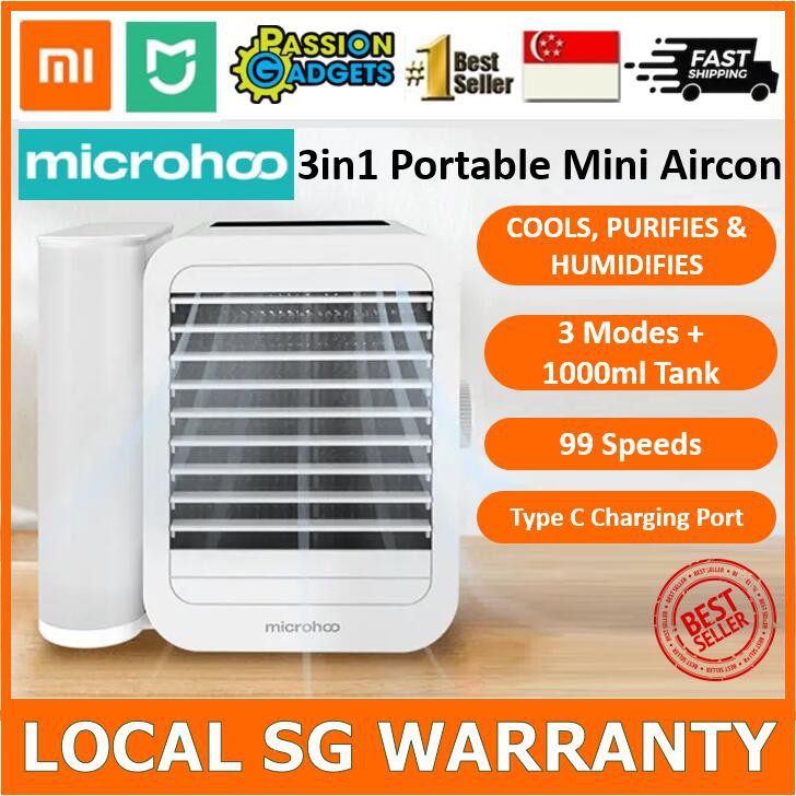 Xiaomi Microhoo USB Air Conditioner 99 Speed Touch Screen Mini Water ...