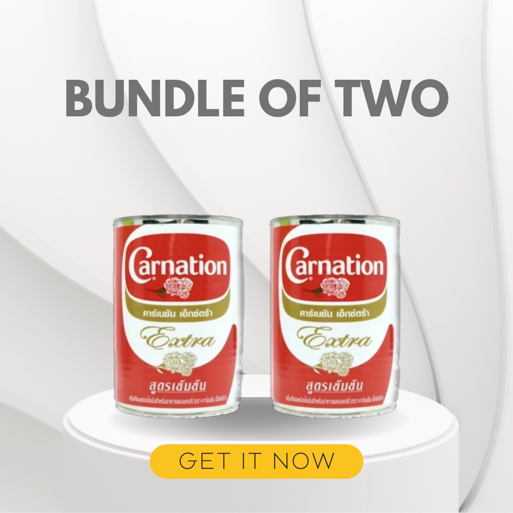 (BUNDLE OF 2) Carnation Thai Evaporated Creamer (Extra) - 385gm (Halal ...