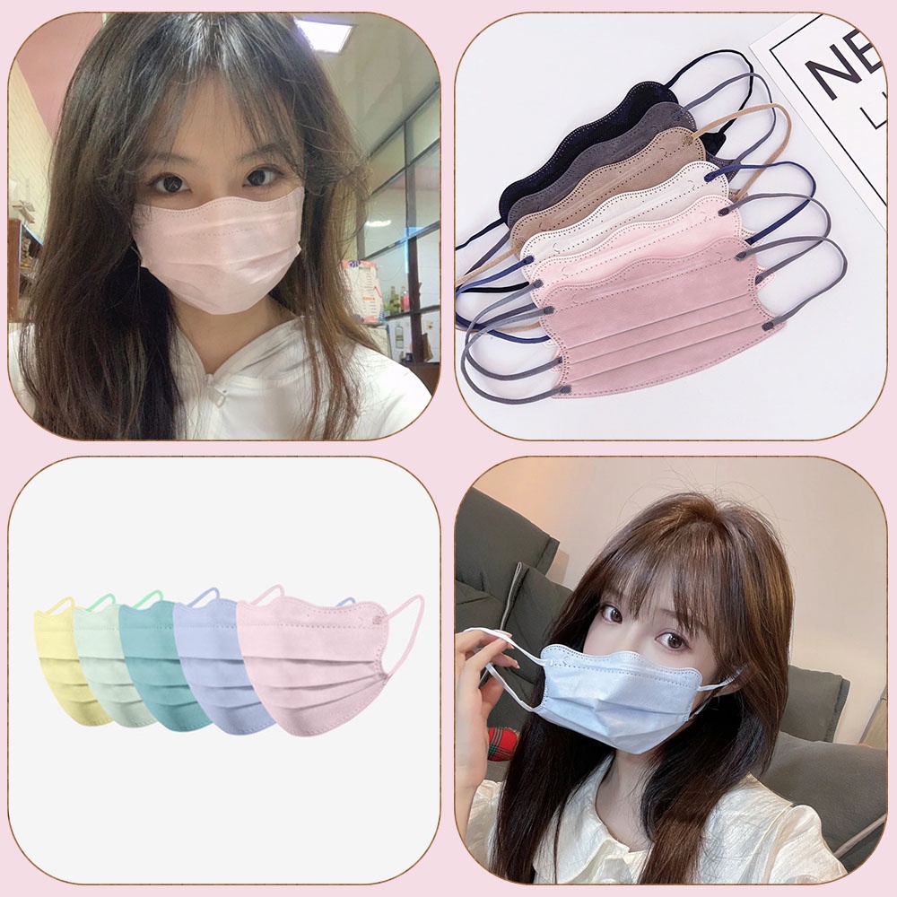 Fashion face mask ready 50pcs Adult New Wave Macaron Mask Adult Face ...