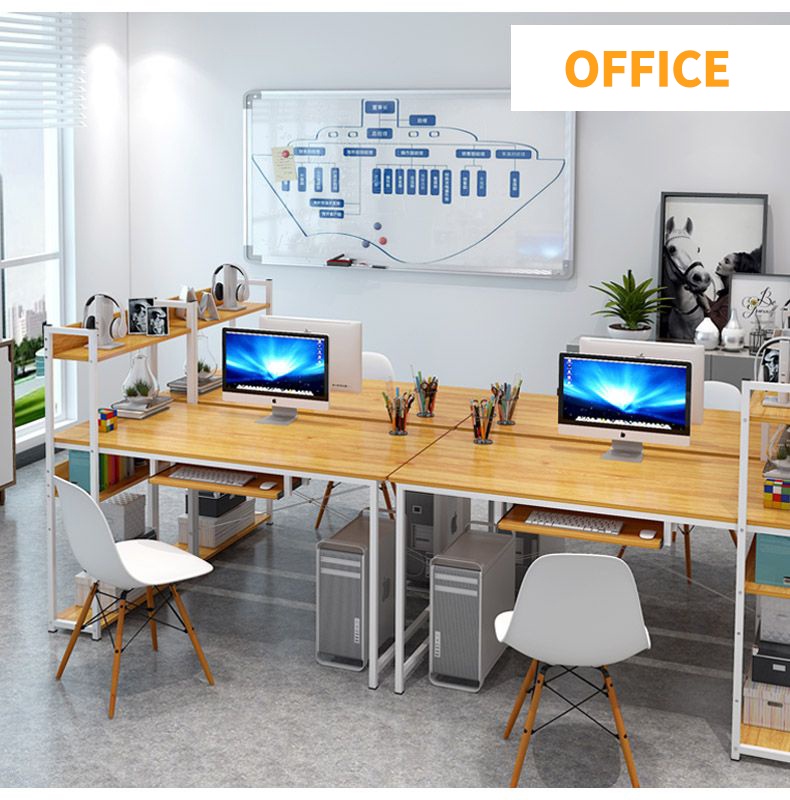 SG Ready Stock H Design Computer Study Table With Bookshelves | Shopee ...