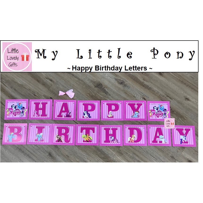 My Little Pony Birthday Letters | Shopee Singapore