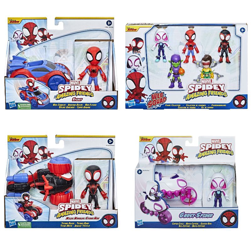Marvel Spider-Man His Amazing Friends Web Squad Team Spidey Web Crawler ...