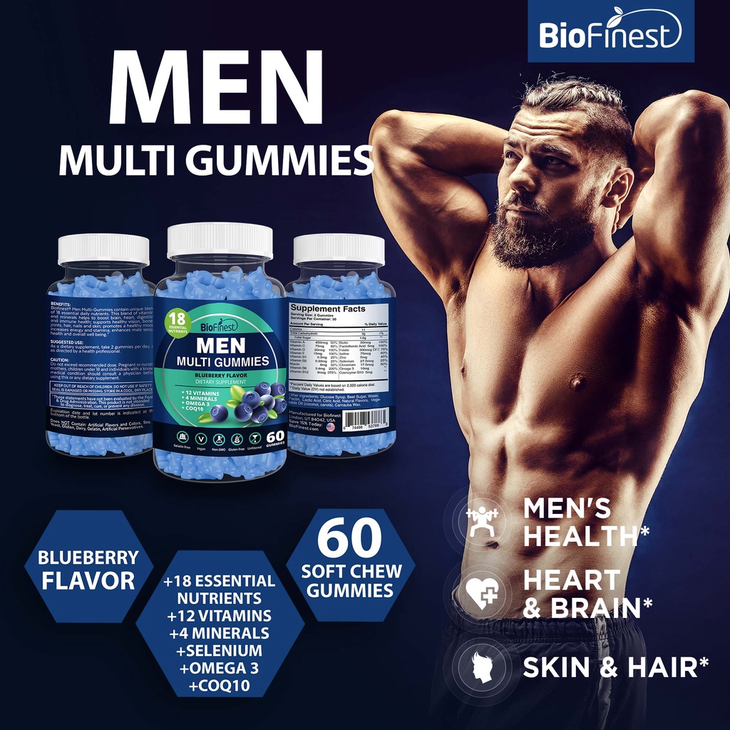 Biofinest Gummy Vitamin Supplement - Beauty Energy Sleep Metabolism Men ...