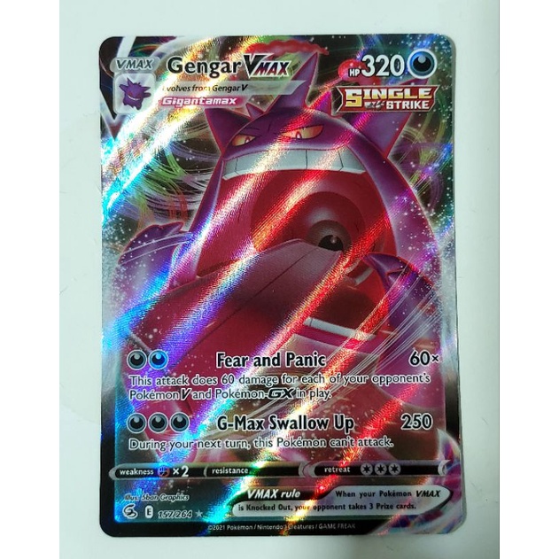 Pokemon Gengar vmax fusion strike card | Shopee Singapore