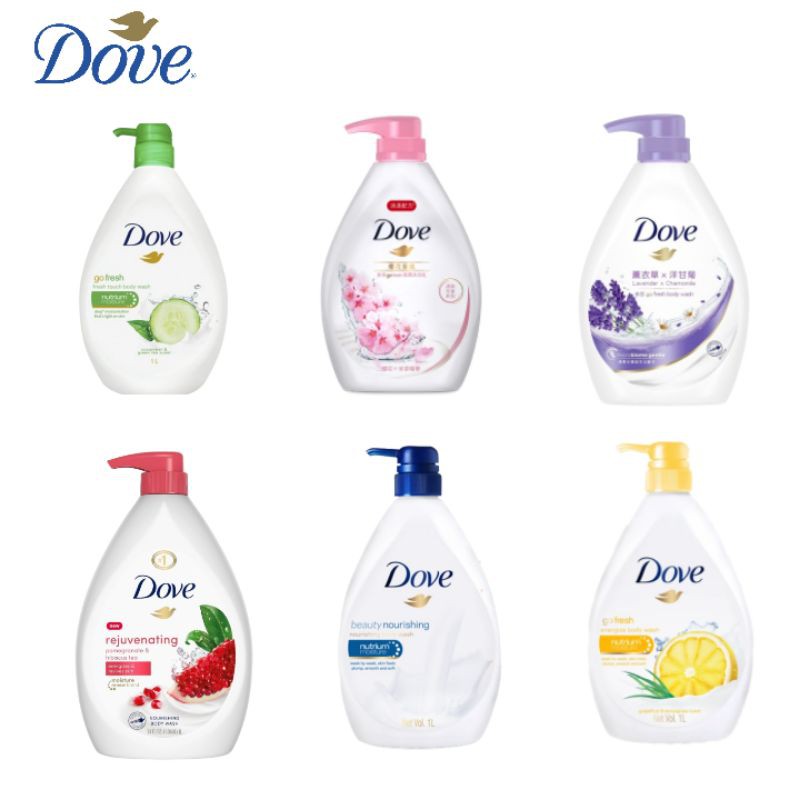 Dove Body Wash 1L Pump Shower Gel [Bundle of 2] | Shopee Singapore