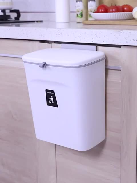 Wall dustbin Trash Hanging dustbin Household to be creative hanging bin ...