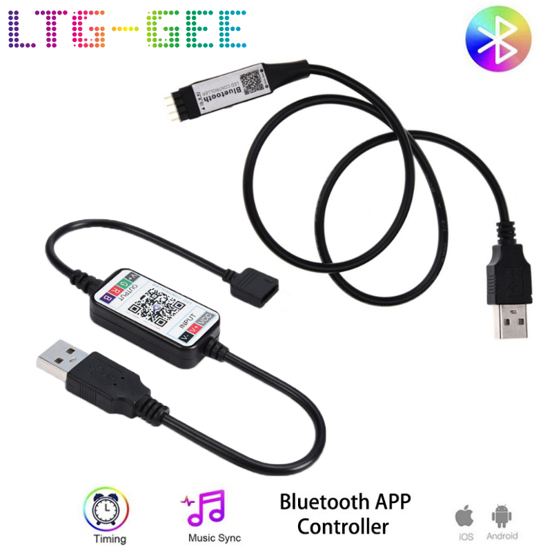 Mini RGB Bluetooth Controller USB DC 5V USB Music Bluetooth Controller ...