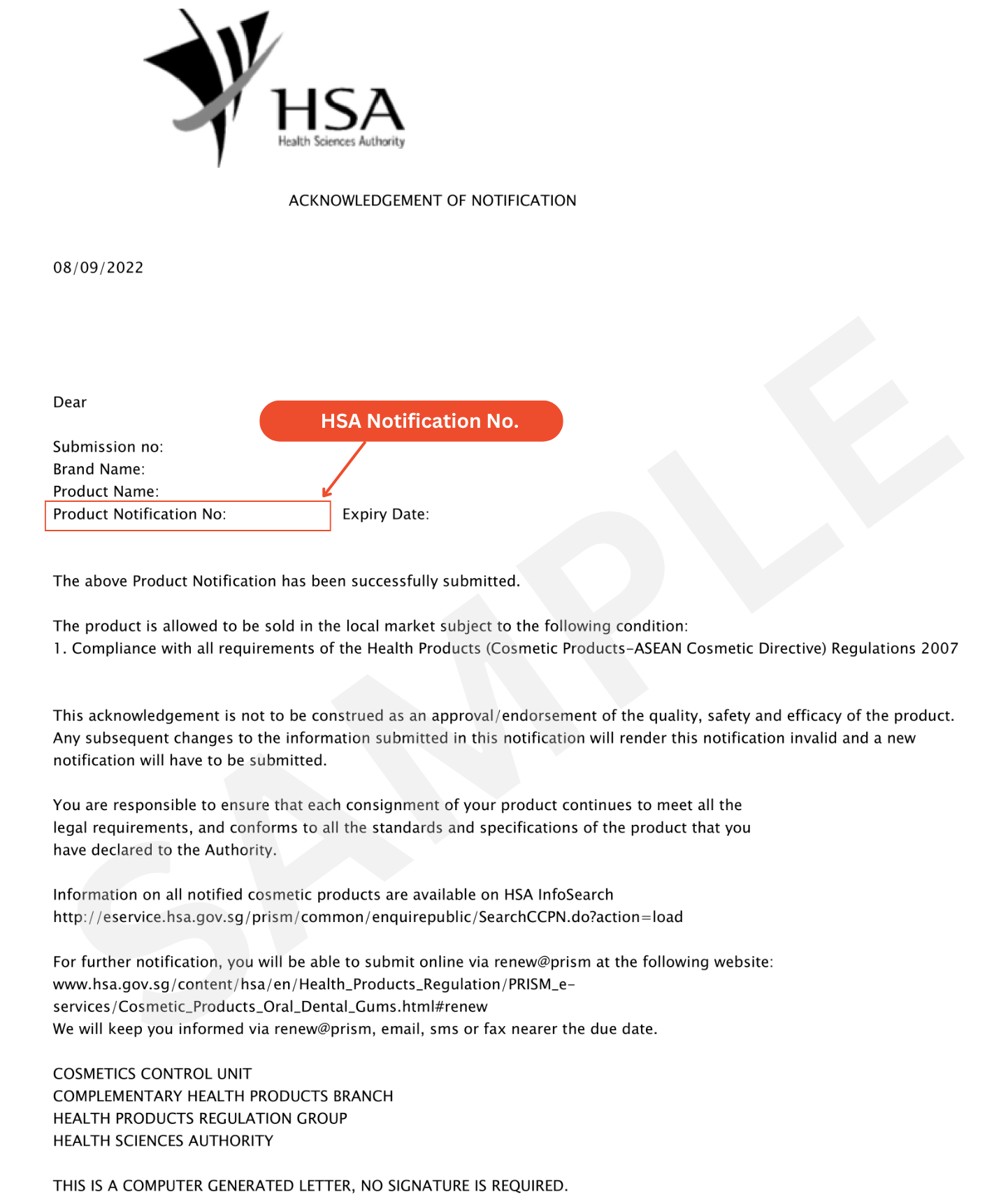 Mandatory Cosmetic Product Regulatory Requirements (HSA) | SG Seller ...