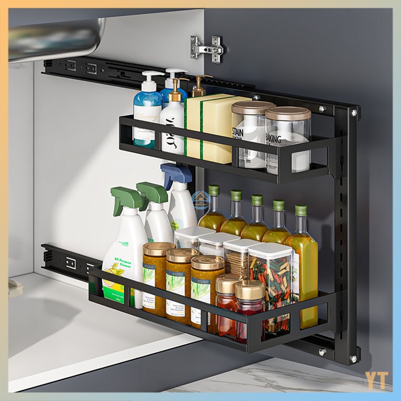 Kitchen Cabinet Storage Rack Lower Sink Storage Rack Pull-out Drawer ...