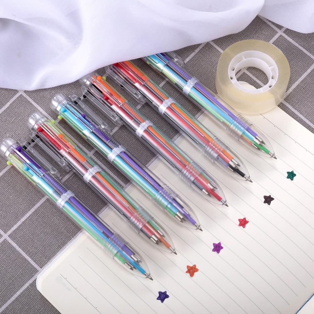 6-in-1 Multicolour Ballpoint Pen 6-Color Retractable Ballpoint Pens ...