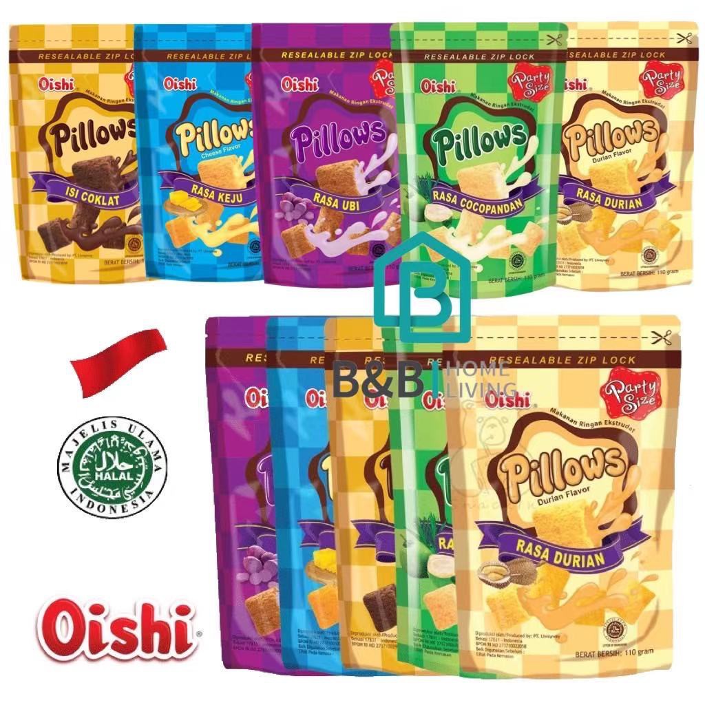 Oishi Opala Pillows Chocolate Filled Crackers | Cheese Ube Durian ...