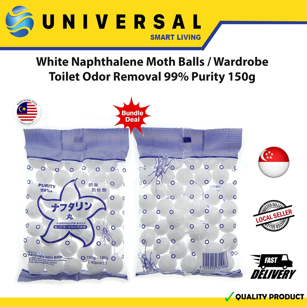 [SG SHOP SELLER] White Naphthalene Moth Balls / Wardrobe Toilet Odor ...