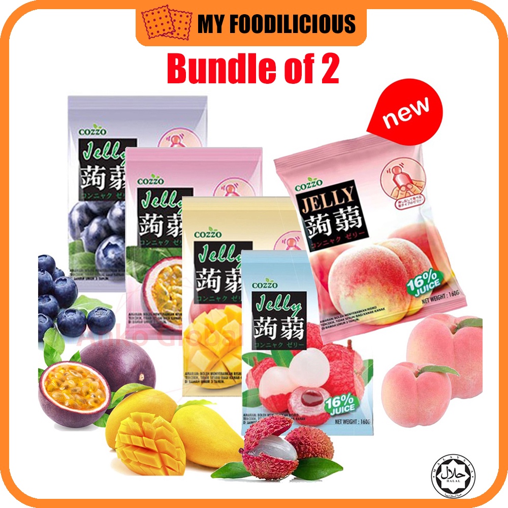 Cozzo Jelly Jushida Konnyaku Jelly Lychee Mango Blueberry Passion Fruit Pudding 160g | Shopee ...