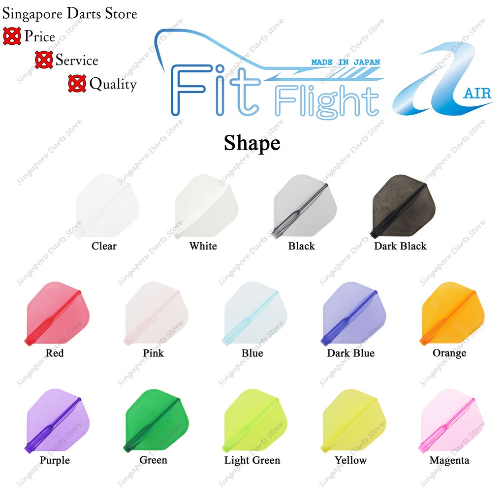 Fit Flight Air Shape, 3 pcs, Darts flights | Shopee Singapore