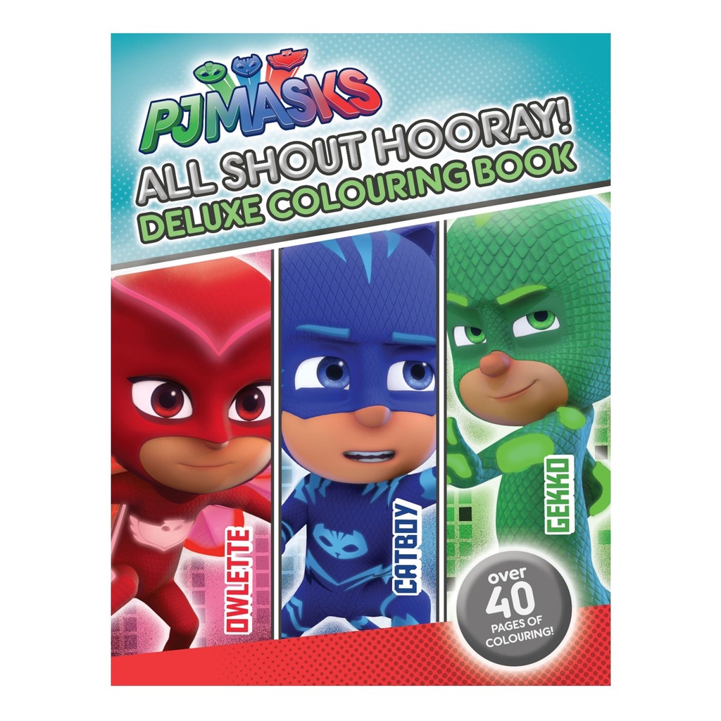 PJ Masks Deluxe Colouring Book All Shout Hooray (48 Pages) | Shopee ...
