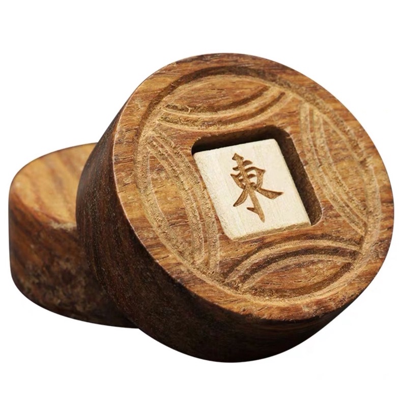 Game of Mahjong: Wind Indicator & Dice (Wood + Gold) | Shopee Singapore