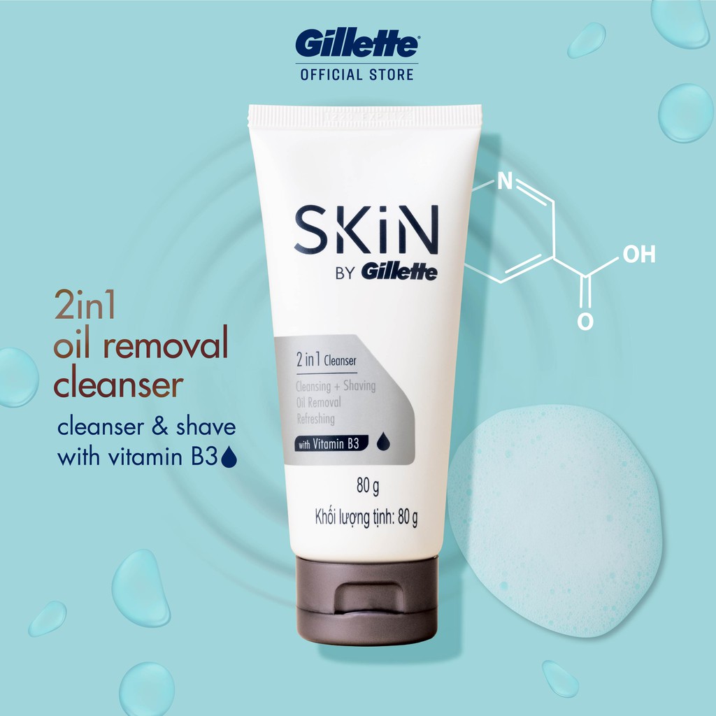 SKiN by Gillette Men Skincare Cleanser Face Wash - 2 in 1 Shaving Foam ...