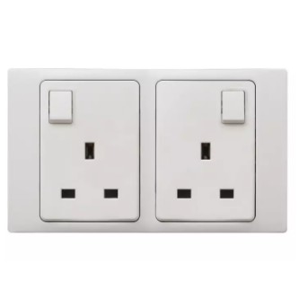 Legrand Mallia 2x13A Double Switch Socket Outlet | Shopee Singapore