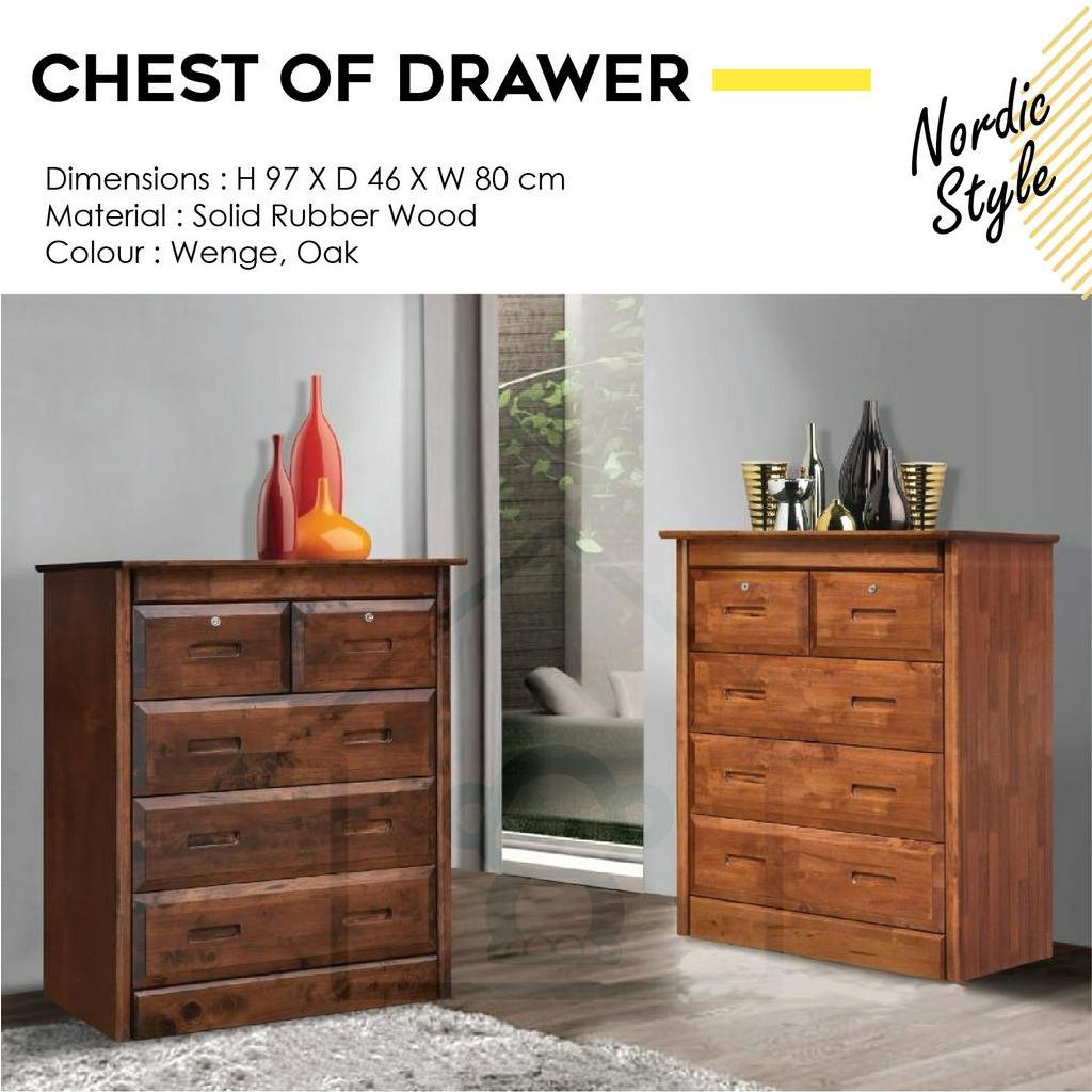 CHEST OF DRAWER / DRAWER CABINET / SOLID WOOD DRAWER CABINET / STORAGE ...