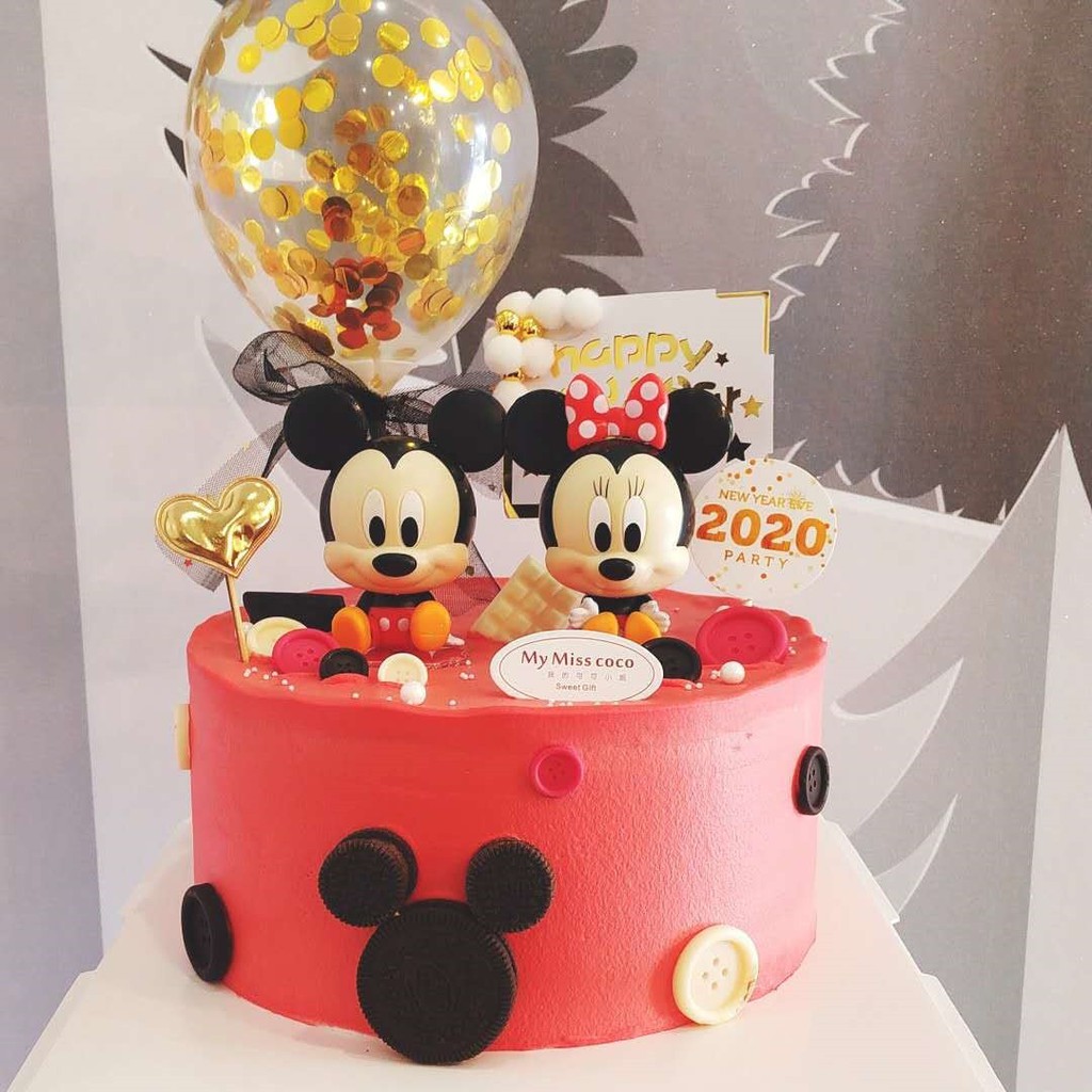 Disney Mickey Mouse Mickey and Minnie Cake Plugin Topper Decoration Set ...