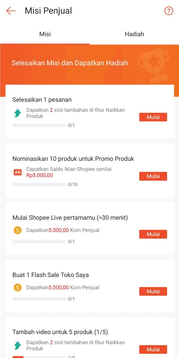 Menyelesaikan Seller Missions | Pusat Edukasi Penjual [Shopee]