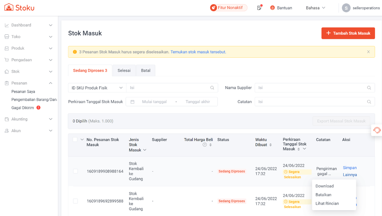 Mengelola Menu Pesanan pada Sistem Stoku | Pusat Edukasi Penjual Shopee ...