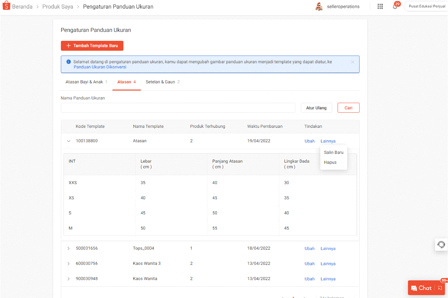 Membuat Template Panduan Ukuran | Pusat Edukasi Penjual Shopee Indonesia