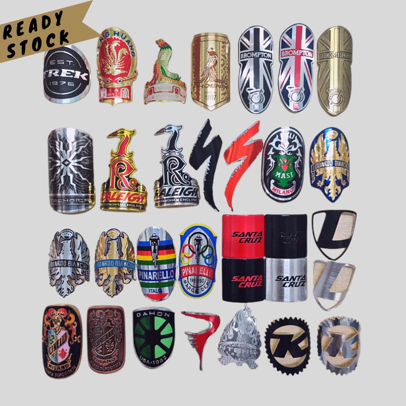 Folding Bicycle Frame Metal Stickers Signs Head Tube Labels Waterproof ...