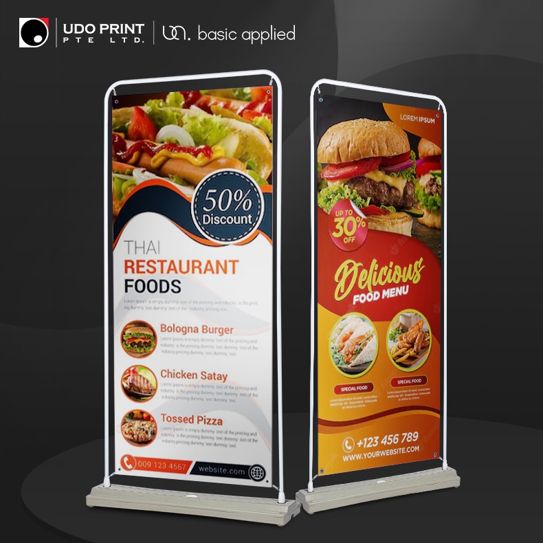 Outdoor Waterbase Door Shape Banner Stand | Wind Resistant Bunting ...