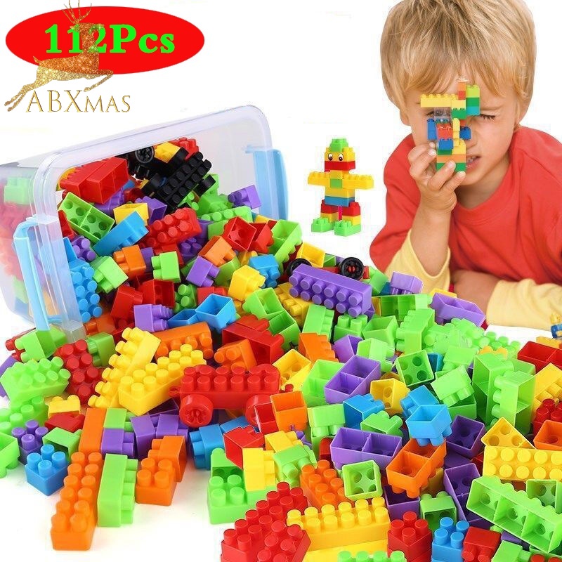 112Pcs Large Size Macaron Building Bulk Educational Blocks Sets/ Kids ...