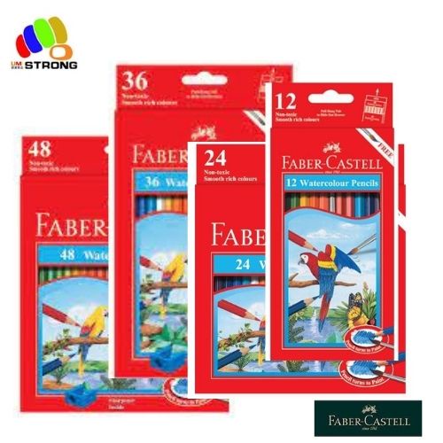 Faber-Castell Watercolour Pencil 12 /24/36/48(Parrot Box) | Shopee ...